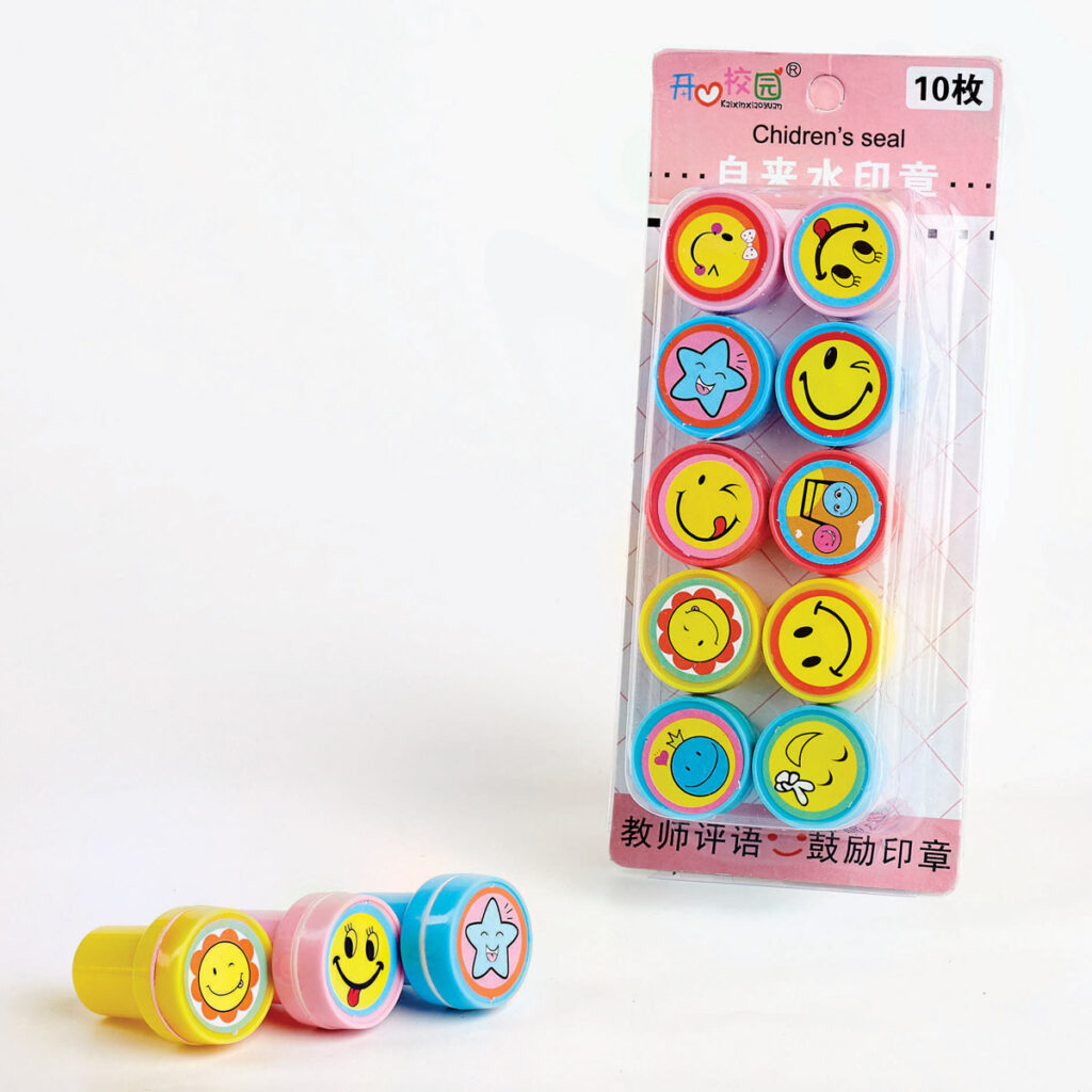 Mini Sellos de colores - Caritas - Dlucas